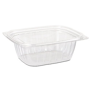 Dart CH8DED 8 oz Tamper-Resistant Clear Hinged Container with Dome Lid (Case of 200)