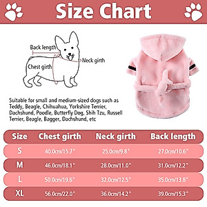 Dog Bathrobe, Adjustable Soft Dog Robe Quick Drying Pet Bath Towel for Cat Small Medium Dogs Pink