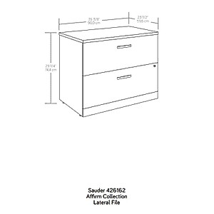 OfficeWorks by Sauder Affirm Lateral File, L: 35.43" x W: 23.47" x H: 29.29", Classic Cherry Finish