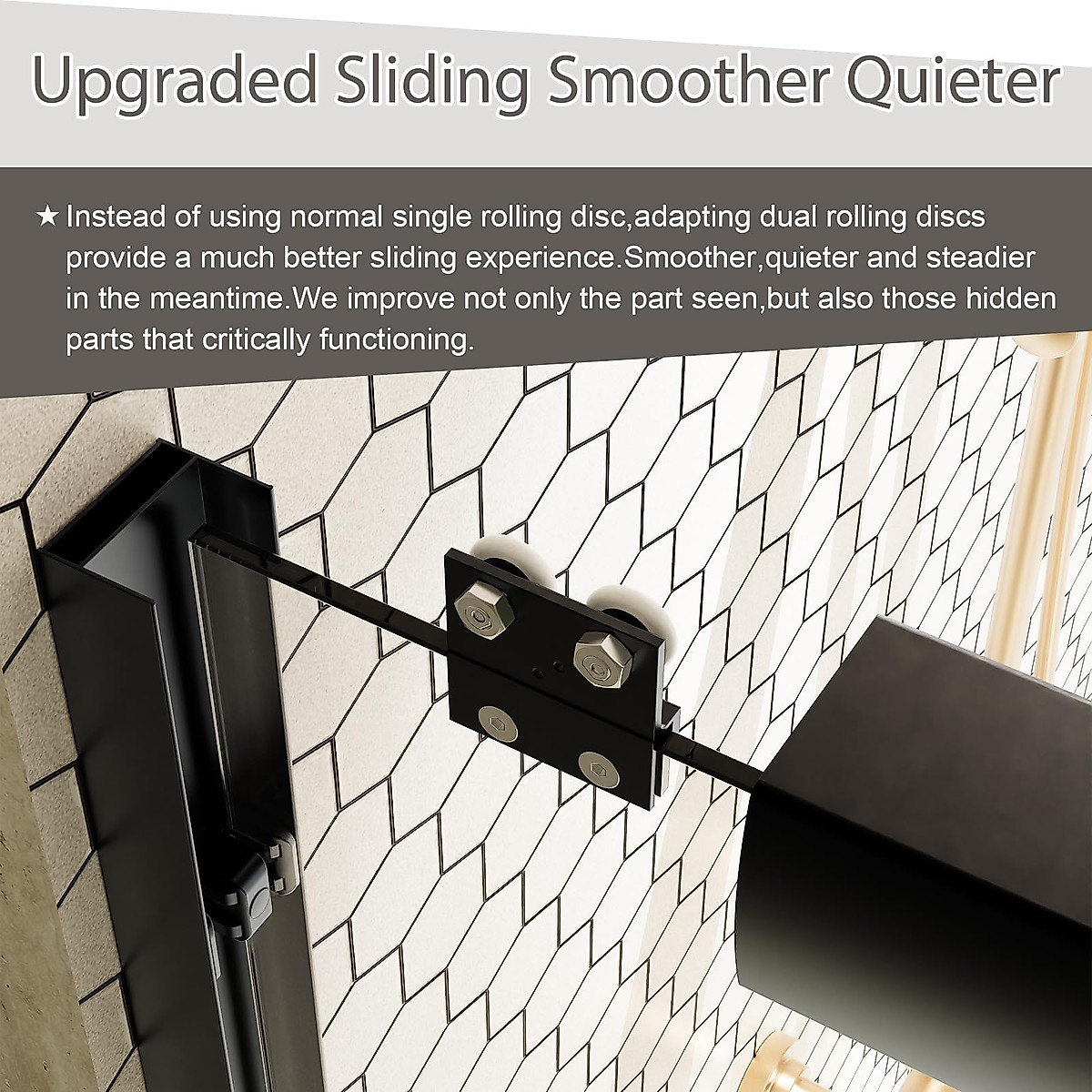 44-48 in. x 72 in. Sliding Shower Door, Adjustable Semi-Frameless Bypass Shower Door, 1/4" (6mm) Thick SGCC Tempered Glass Door, 304 Stainless Steel Hardware (Black)