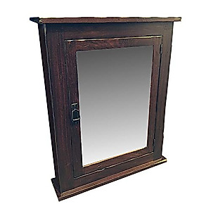 24" W x 30" H Rustic Mission Medicine Cabinet/Surface Mount/Dark Finish/Handmade