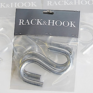 WALLNITURE Premium Quality Heavy-Duty Small S Shaped Utility Hooks Chrome Finish 3.5 Inches Pack of 2
