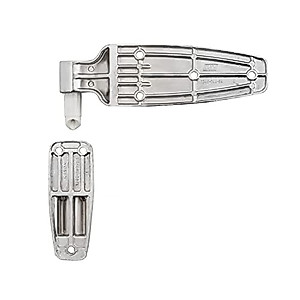 Kason 1245 Reversible Cam-Rise Hinge, Flush Offset, Brushed Chrome Finish, 11245000088