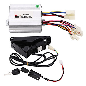 RiToEasysports 36V 500W Electric Controller Kit,Brush Speed Motor Controller with Throttle Pedal for Electric Motorcycle Tricycle