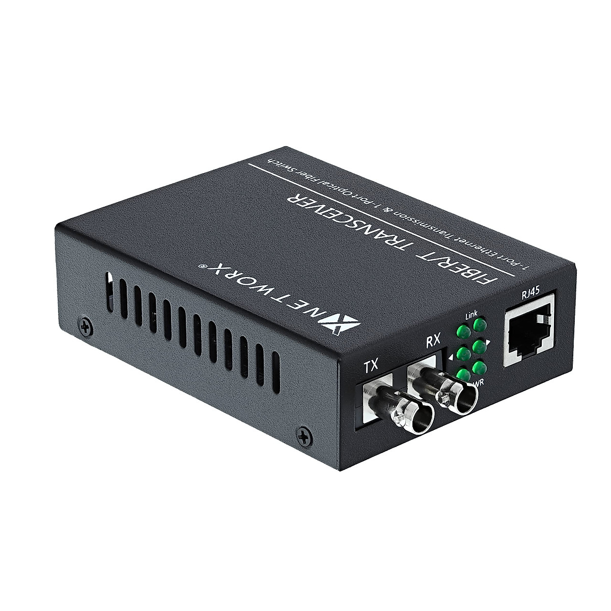 Networx® Gigabit Ethernet Fiber Media Converter - UTP to 1000Base-LX - ST Singlemode, ...