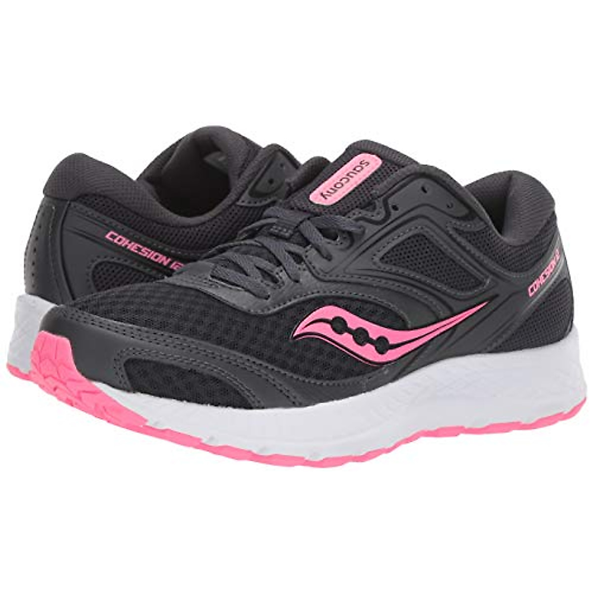 Saucony womens Versafoam Cohesion 12,Black/Pink,8 W US
