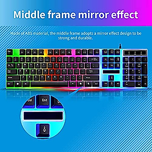 MuYiYi11 Receiver 2Pcs/Set G21B Office Mouse Backlight Wired USB Mechanical Gaming Keyboard Mouse for Office Office Mouse for Home Computer Peripherals