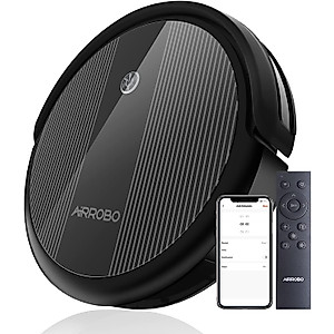 AIRROBO Robot Vacuum Cleaner, 2600Pa Strong Suction Power Robotic Vacuums, WiFi Connected, App Control, Works with Alexa and Google Home, Self Charging, Ideal for Hard Floor, Carpet, Pet Hair, P10