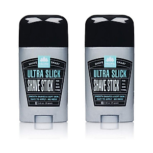 Pacific Shaving Company Ultra Slick Shave Stick - Easy Apply, No Mess, Smooth Shaves & Soft Skin, TSA Friendly, All Skin Types, With Safe and Natural Ingredients, 75 gm (2-Pack)
