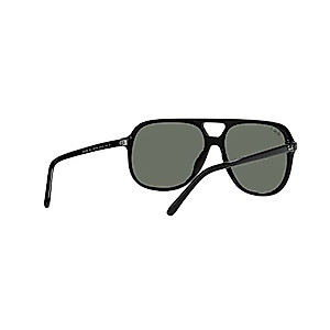 Ray-Ban RB2198 Bill Square Sunglasses, Black/Polarized Green, 60 mm