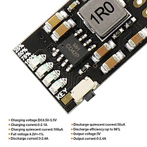 Beffkkip 4pcs 2A 5V Charge Discharge Integrated Module 3.7V/4.2V PCB Board Module for 18650 Lithium Battery Charging Boosting Mobile Power Board