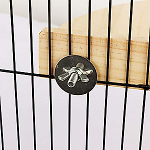 2 Pack Bird Wooden Perch Stand Platform Rack Rest Stand Toy for Bird Parrot Parakeet Conure African Greys Cockatoo Budgies Macaw Lovebird Finch Canary Hamster Gerbil Rat Mouse Cage Shelf Toy