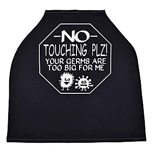 Baby Nursing Cover,Baby Car Seat Canopy,No Touch Sign Infant Stroller Cover Breastfeeding Cover,Soft Stretchy Nursing Cover Up for Baby (Black)