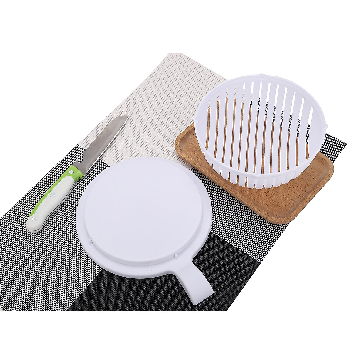 TedStuff Salad Slicer Salad Cutter Bowl | Fruit and Vegetable Cutter | Use As A Lettuce Slicer, Vegetable Chopper, Fruit Cutter Or Drainer Basket | Prepare Salads In 60 Seconds