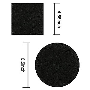 Abakoo Compost Bin Filters, 12 Pack, Activated Carbon Filters for Kitchen Compost Pail Filters Replacement for 1/1.3 Gallon Compost bin, 6 Round and 6 Square 6.5 inch Diameter Measures 4.65 inch