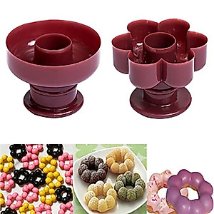 DD-life 8 Pcs Donut Maker Cutter, Doughnut Molds,DIY Donut Mold,Donut Cutter,Biscuit Stamp Cake Mould,Fondant Cake Bread Dessert Bakery Mould,Home Kitchen DIY Baking Tool