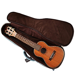 MUSIC FIRST Original Design 0.6" (15mm) Thick Padded Vintage Style Jeans Cloth/Denim Baritone Ukulele Case, Ukulele Bag (30"~31")