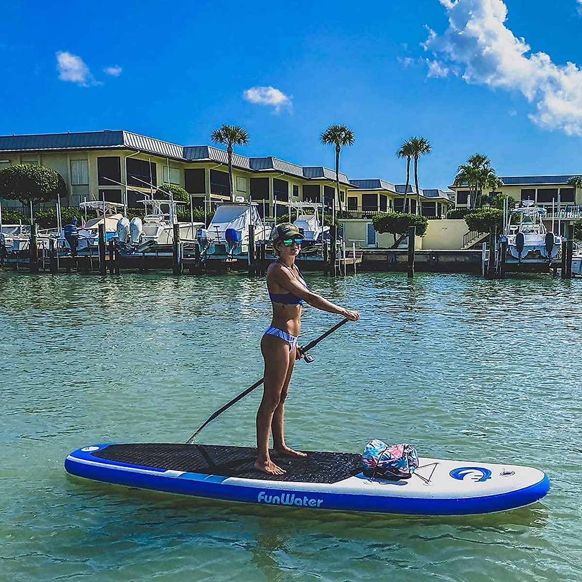 FunWater Stand Up Paddle Board Ultra-Light Inflatable Paddleboard with SUP Accessories for Adults & Youth of All Skill Levels