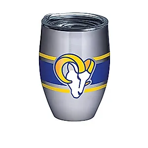 Tervis Triple Walled NFL Los Angeles Rams Insulated Tumbler Cup Keeps Drinks Cold & Hot, 12oz - Stainless Steel, Stripes