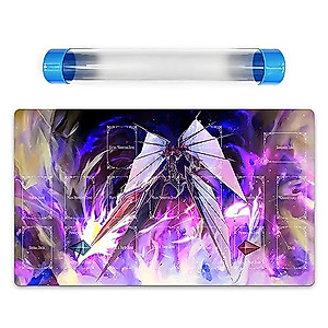 Ygomat Black Ray Lancer Trading Card Game OCG Playmat TCG Duel Mat Free Best Tube/Bag (B_Add Playzones + Tube)
