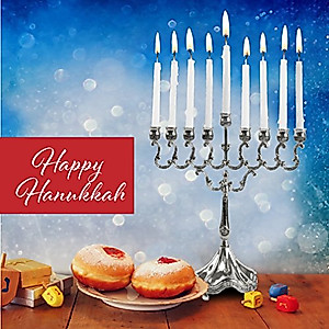 Ner Mitzvah White Chanukah Candles - Standard Size Fits Most Menorahs - Premium Quality Wax - 44 Count for All 8 Nights of Hanukkah.