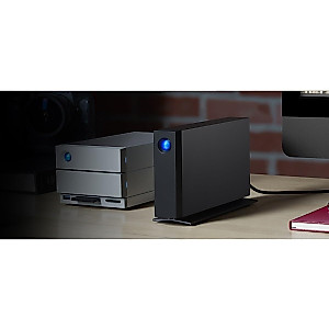 LaCie d2 Professional 20TB External Hard Drive Desktop HDD – USB-C USB 3.1 Gen 2, 7200 RPM Enterprise Class Drives, for Mac and PC Desktop, 1mo Adobe CC All Apps Plan, Rescue Services (STHA20000800)