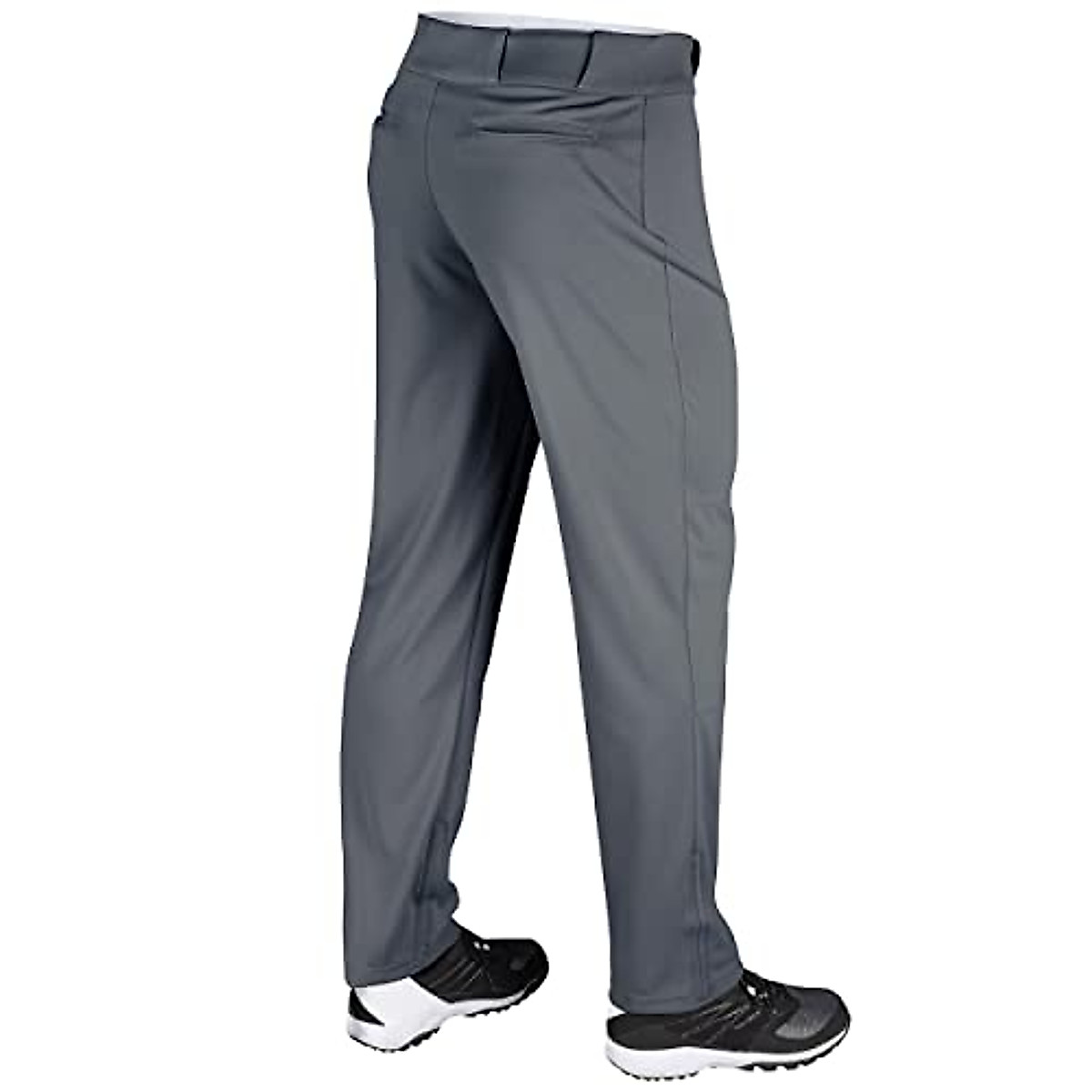 CHAMPRO Boys Open-Bottom Loose-Fit Baseball Pant with Adjustable Inseam and Reinforced Sliding Areas , Graphite, X-Small