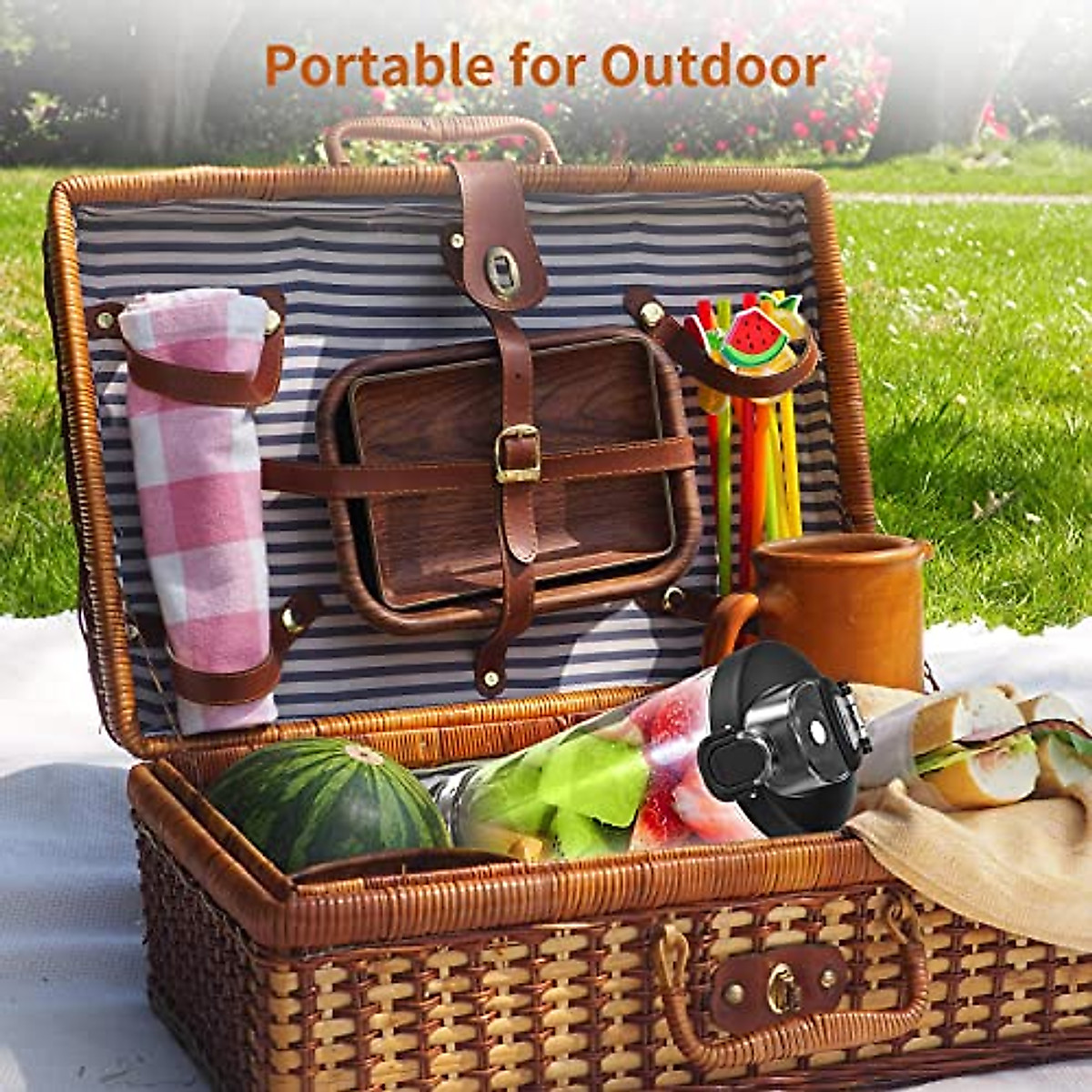 Portable Blender,Tulevik Personal Blender for Shakes and Smoothies with 6 Blades,20 Oz Mini Blender with Travel Lid and USB Rechargeable for Kitchen/Gym/Travel/Office, BPA-Free, Black