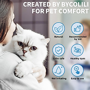 bycolili 2 Pack Eye Wipes for Dogs & Cats,Extra Large 240 Count Natural Tear Stain Eyes Wash Pads,Gently Remove Discharge,Debris,3.15" Coconut Oil Cleans Eyes,Face,Wrinkles