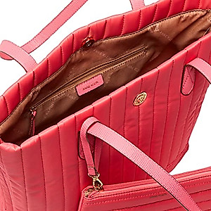 Anne Klein Quilted Nylon Medium Tote, Watermelon