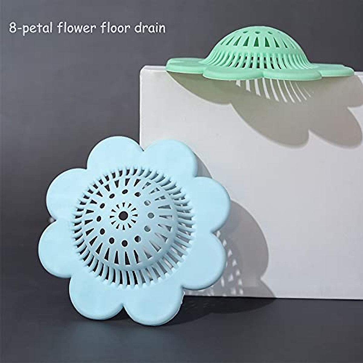 6PCS Drain Hair Catcher Shower Drain Covers Durable Silicone Hair Stopper,Bathtub and Shower Drain Protectors for Bathroom Bathtub and Kitchen