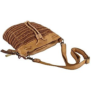 ART N VINTAGE Designer Mustard Leather Bag Purse for Women Flap Crossbody Vintage Look Handbag Macrame Weaving drawstring Shopper Handbags - Meidi Theme