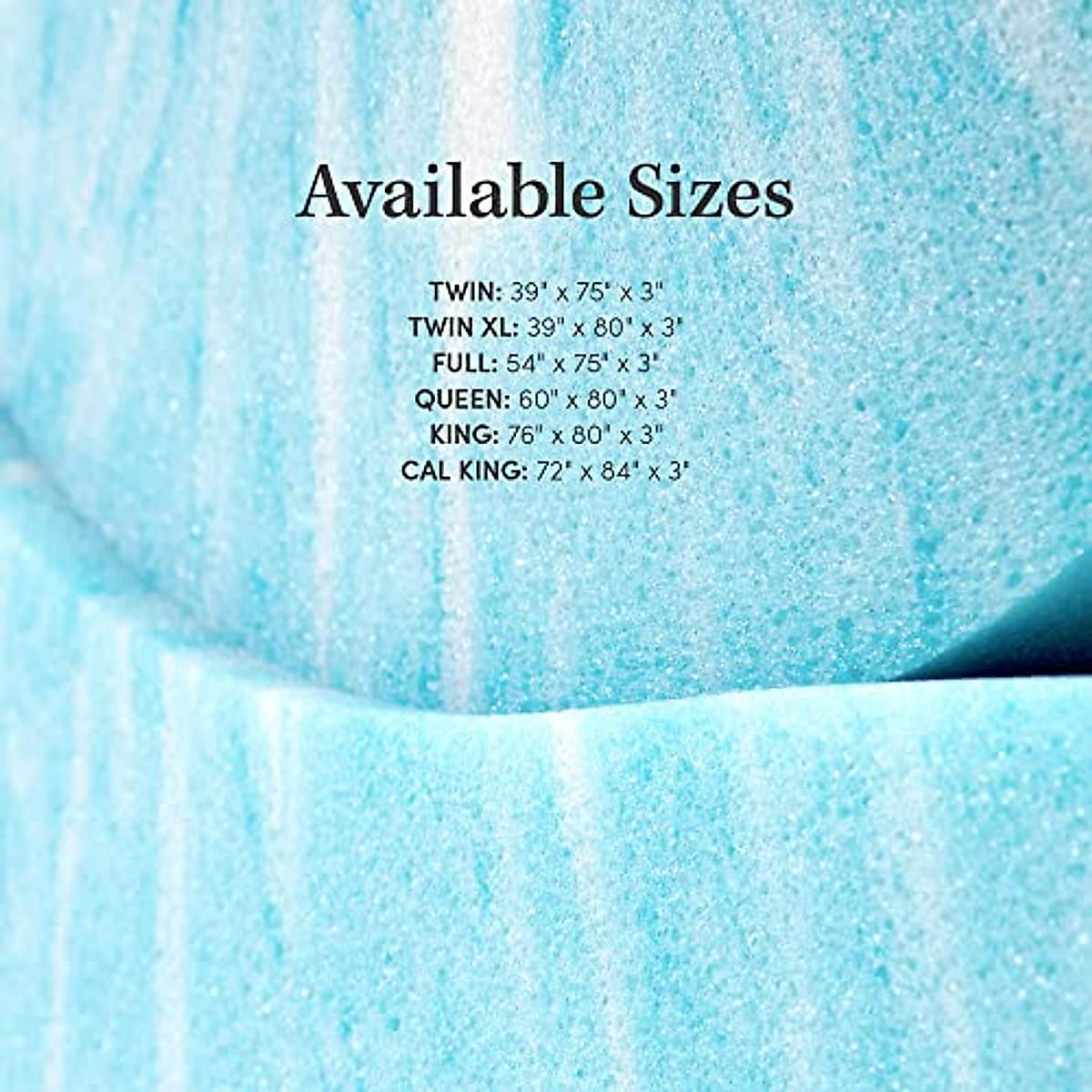 eLuxurySupply 3 Inch Memory Foam Mattress Topper - Temperature Regulating Mattress Pad - 2 lb Density for High Support - CertiPUR-US Certified - Twin Size