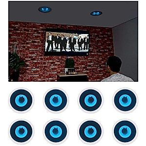 Rockville (8) HC85B-LED 8" 700 Watt in-Ceiling Home Theater Speakers w/Blue LED