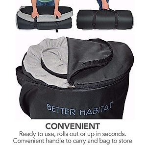 Better Habitat SleepReady Portable Floor Bed | 3 inch 100% CertiPUR-US Memory Foam | Twin, Single | Sleeping Pad, Camping Mattress | Roll Out, Foldable, Waterproof Cover, Travel Bag | 1 yr Warranty…