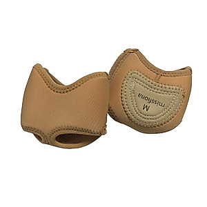 missfiona Women's Neoprene Half Sole Dance Paws Forefoot Pad Half Lyrical Shoes(XL, Nude)