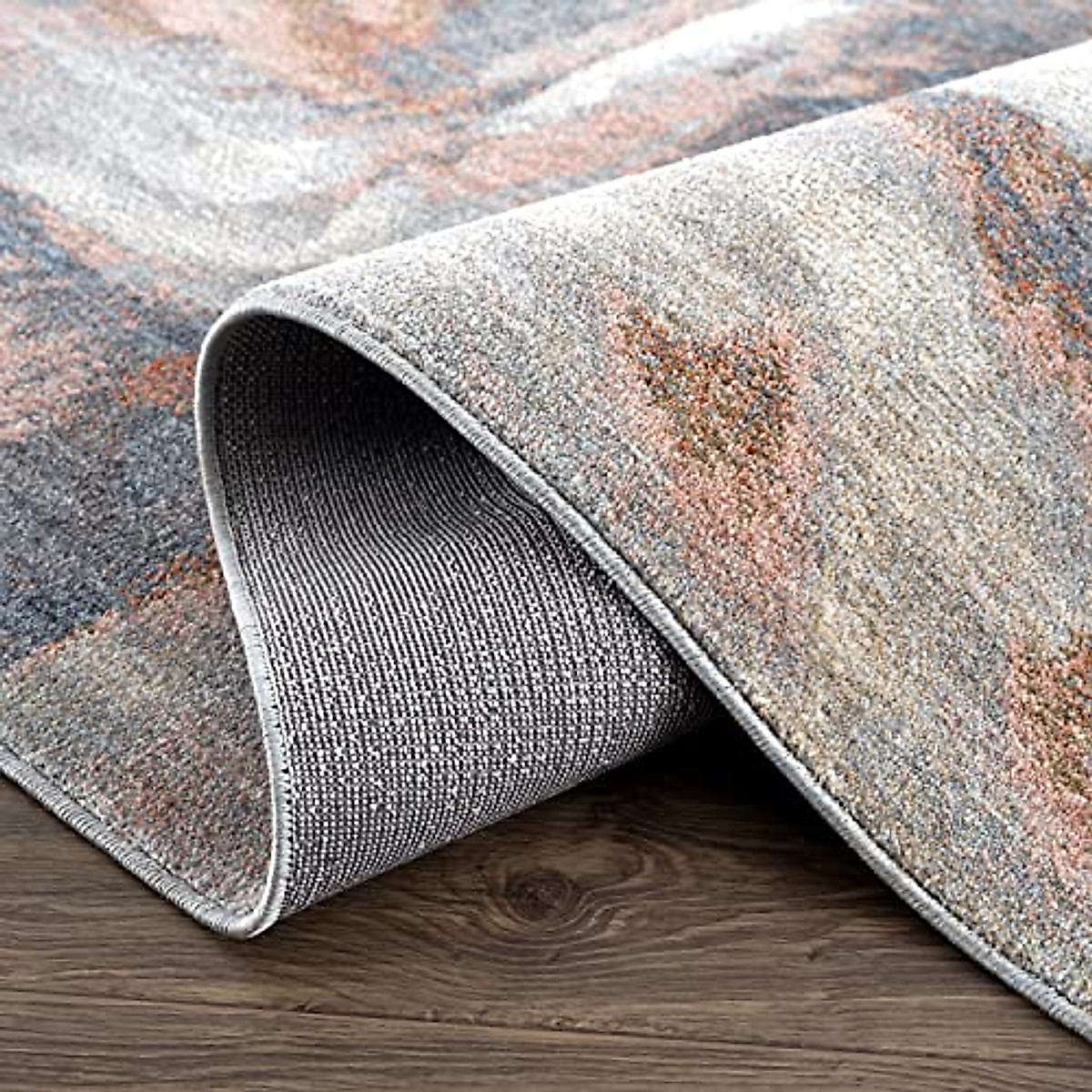 Abani 5' x 8' (5'3"x7'6") Contemporary Rugs Multicolor Swirl Area Rug - Modern No-Shed Premium Dining Room Rug