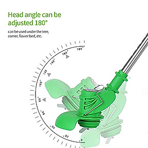 sazoley Cordless String Trimmer Edger 21V 450W Lawn Mower Rechargeable Grass Pruning Cutter Garden Tools with Telescopic Pole Replace Blade