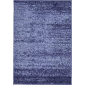 Rugs.com Angelica Collection Rug – 2' x 3' Navy Blue Medium Rug Perfect for Entryways, Kitchens, Breakfast Nooks, Accent Pieces