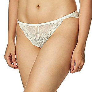 Maidenform Women's All Over Lace Tanga, Ivory, 6