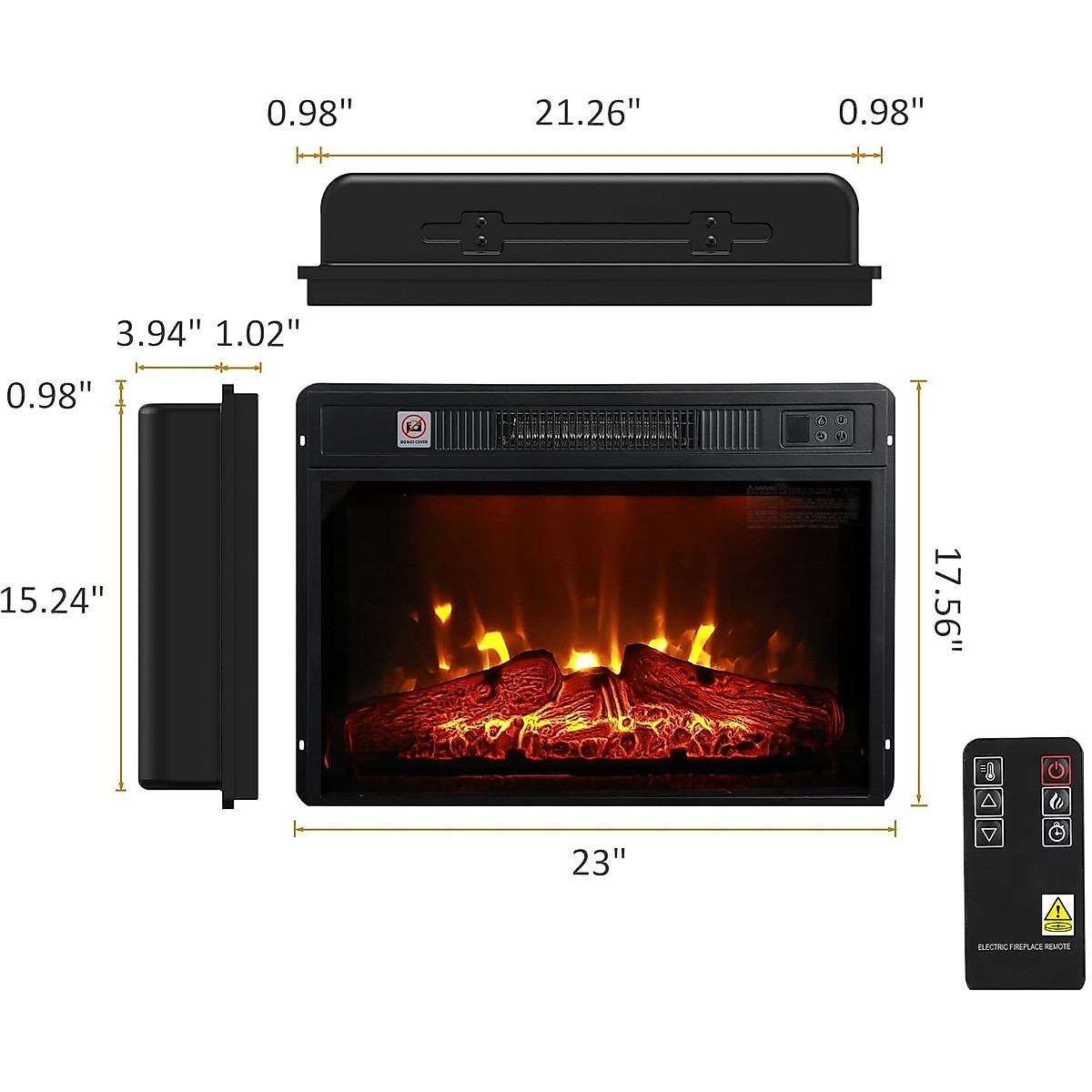 Naice 70" Electric Fireplace with Mantel and Cabinets, Fireplace TV Stand for Living Room Bedroom, Stacked Stone Surround and Remote Control 3D Realistic Flame, White