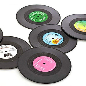 Spinning Hat Retro Vinyl Coasters