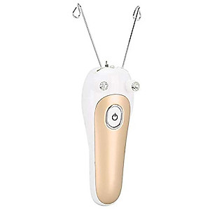 Enrilior Electric Face Threader Threading Face,Threading Epilator Physical Hair Remover for Face Arm Leg Use(Gold)