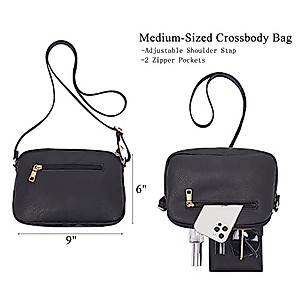 Tote Handbags for Women Purse and Wallet Set Large Shoulder Bags Crossbody Purses Satchel Black
