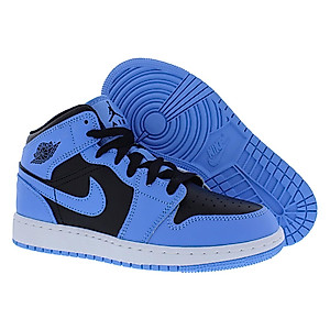 Jordan Boy's Air 1 Mid (Big Kid) University Blue/Black/White 5.5 Big Kid M