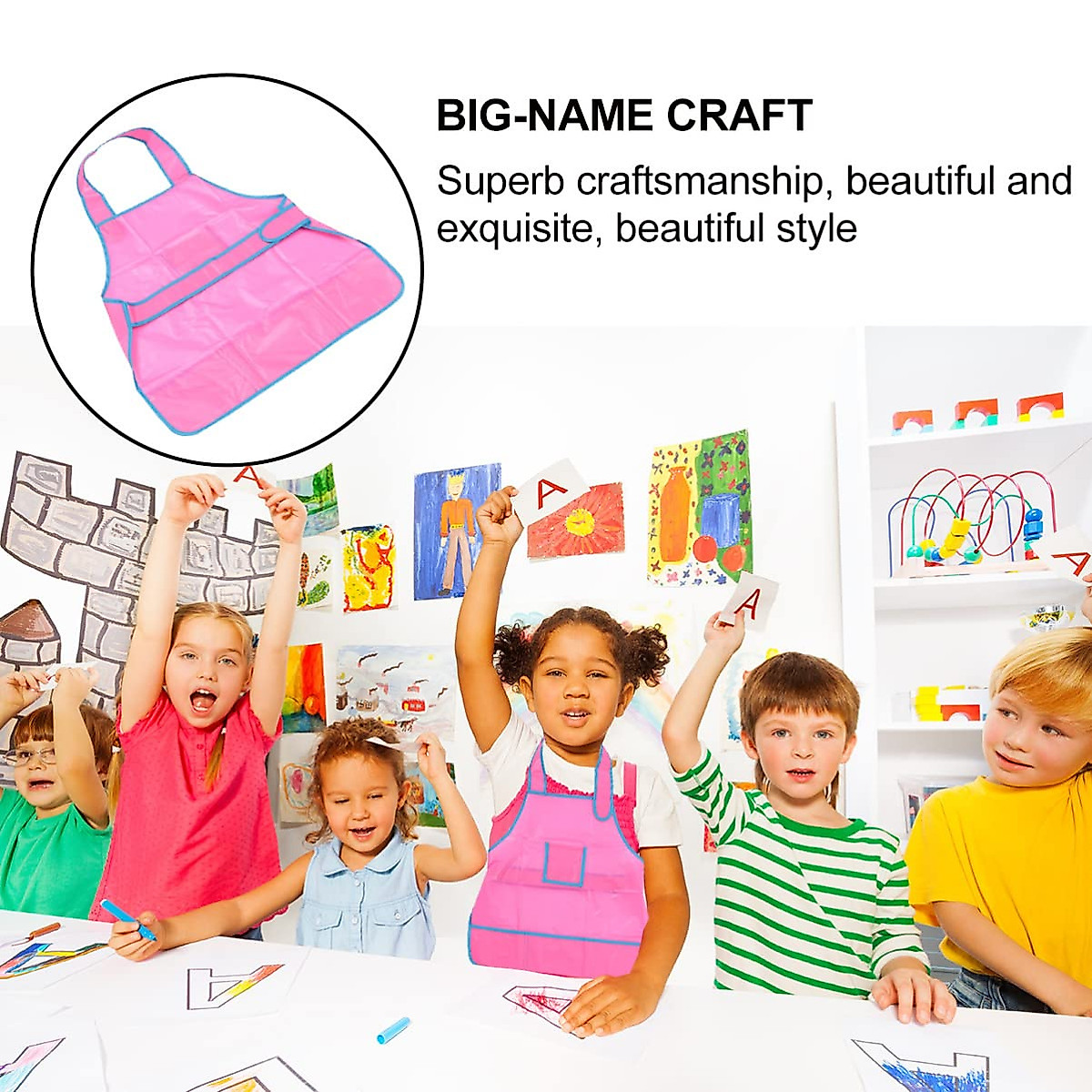 SOIMISS Children Painting Apron Painting Smock Painting Apron Overalls for Kids Overol Para Niño Kids Apron Children Drawing Plastic Art Supplies Children Painting Smock Child Apron