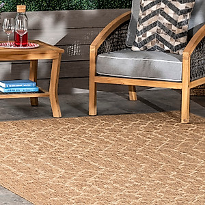 nuLOOM Grayson Moroccan Trellis Indoor/Outdoor Area Rug, 5x8, Beige