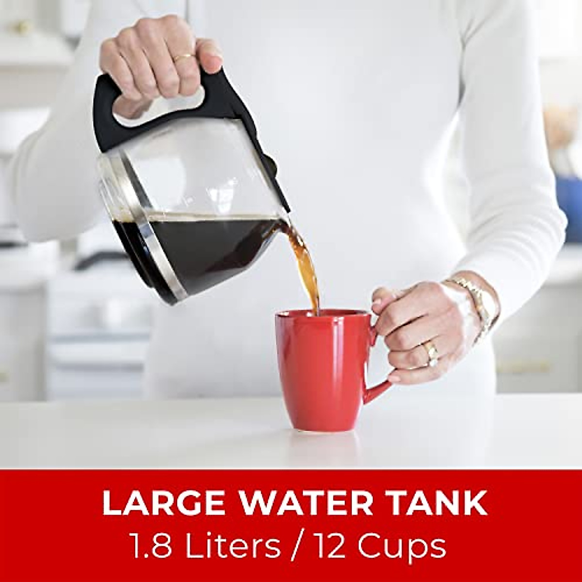 Mueller Ultra Coffee Maker, Programmable 12-Cup Machine, Multiple Brew Strength, Keep Warm