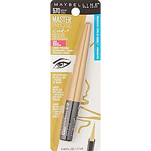 Maybelline New York Master Precise Ink Metallic Liquid Liner, Solar Gold, 0.06 Fluid Ounce
