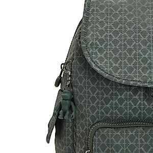Kipling City Pack Small Printed Backpack Sign Green Emb